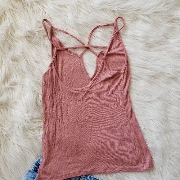 Express | Tops | Blush Color Cotton Strappy Tank Express Xs | Poshmark